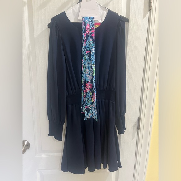 Lilly Pulitzer | Dresses | Lilly Pulitzer Fall Navy Blue Dress | Poshmark